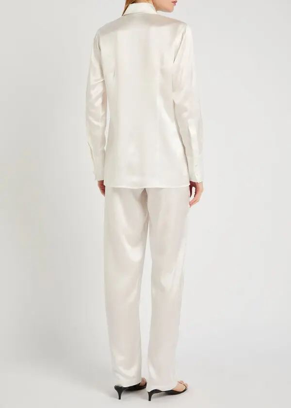 Olivia Von Halle Bacall Silk Pyjama Set - Ivory