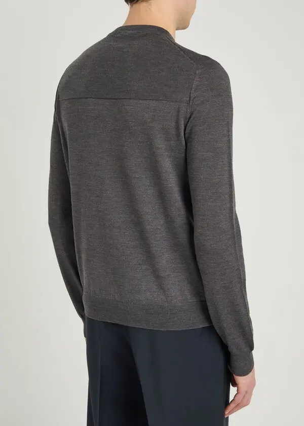 JIL SANDER Panelled Virgin Wool Jumper