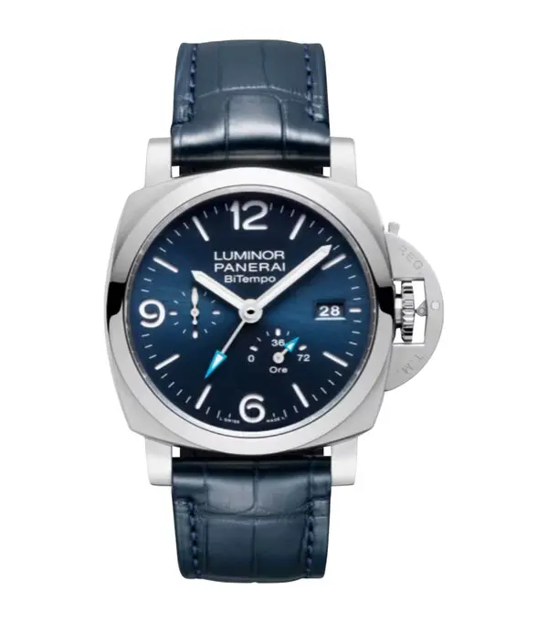 Panerai Stainless Steel Luminor Bitempo Watch - Blue