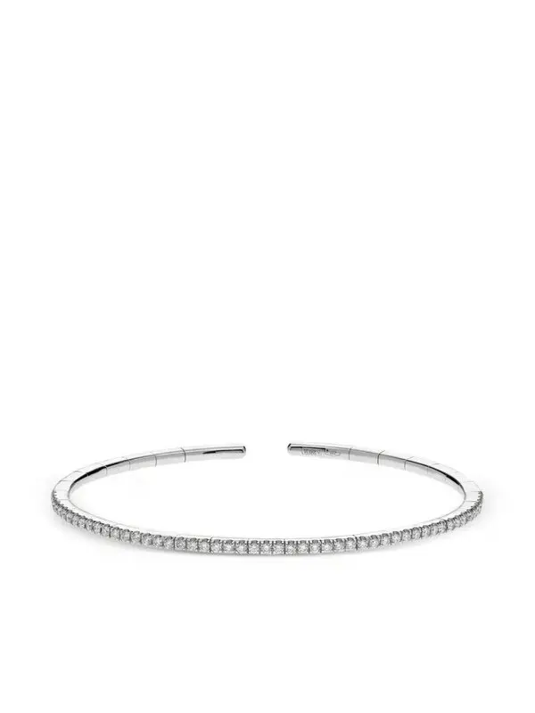 JEWELS AFICIONADO 18k White Gold Diamond Tennis Bracelet - Silver