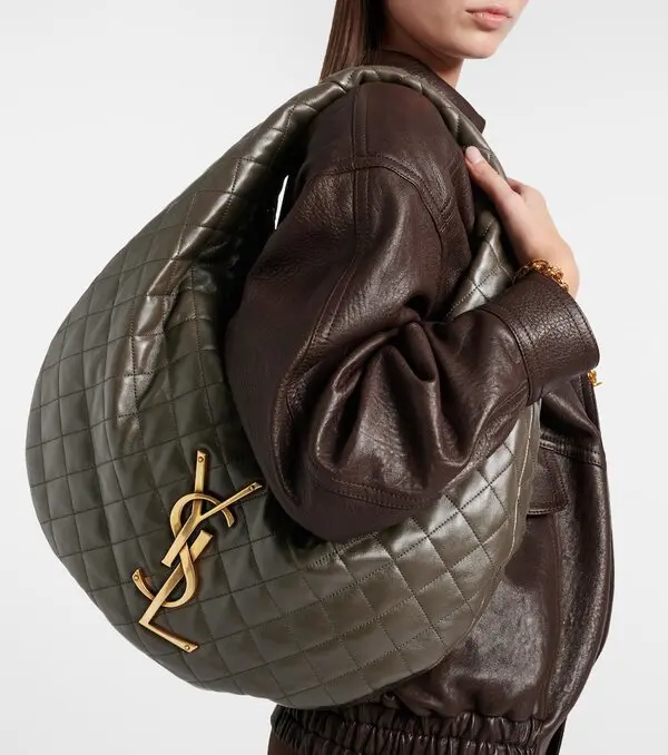 Saint Laurent Icare Medium Quilted Leather Shoulder Bag - Brown