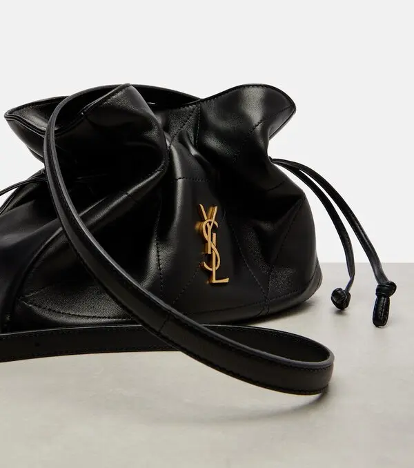Saint Laurent Jamie Small Leather Shoulder Bag - Black