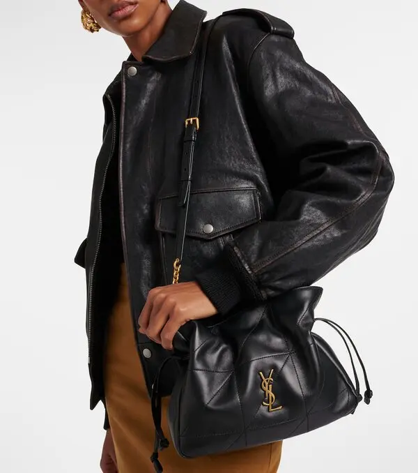 Saint Laurent Jamie Small Leather Shoulder Bag - Black