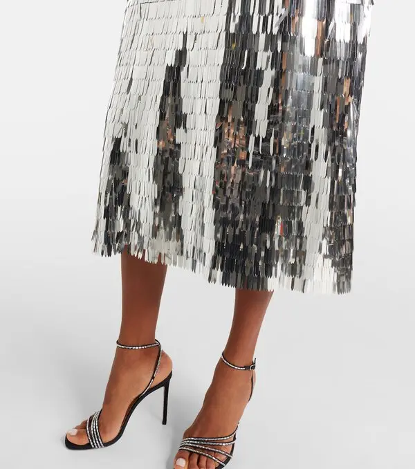 SELF-PORTRAIT Sequined Midi Dress