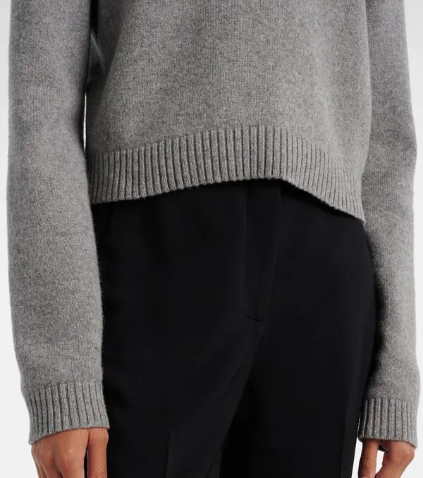 Givenchy Logo Wool And Cashmere Polo Sweater - Grey