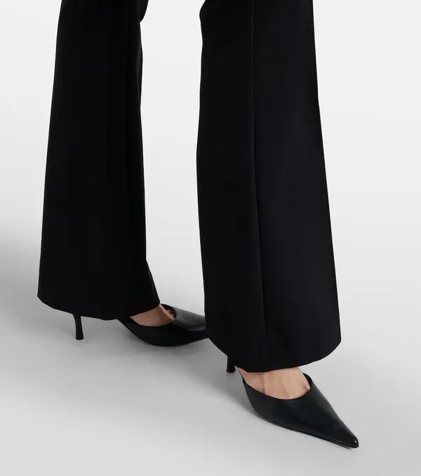 Veronica Beard Hibiscus High-rise Flared Trousers