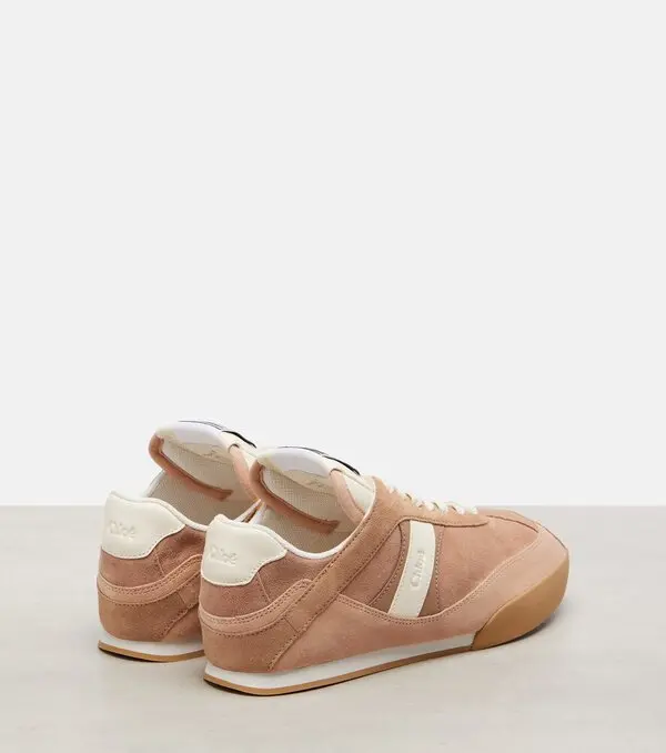 Chloé Suede And Leather Sneakers - Pink