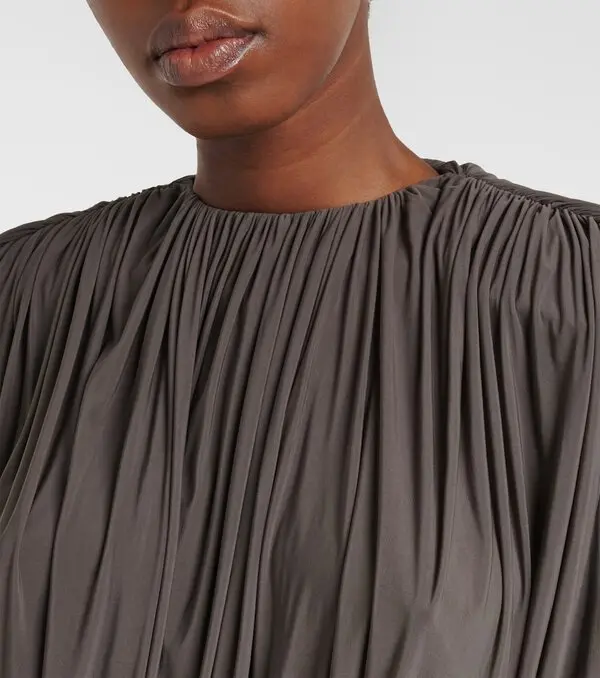 Magda Butrym Draped Jersey Top - Brown