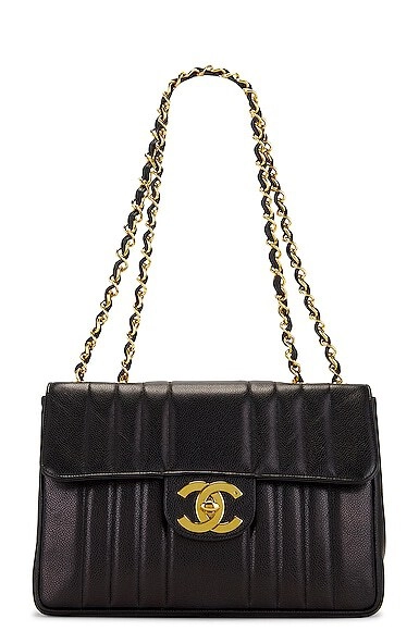 Chanel Caviar Jumbo Mademoiselle Flap Bag - Black