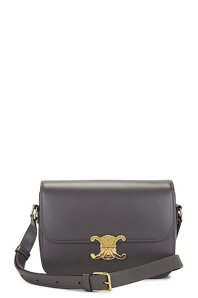 Celine Triomphe Shoulder Bag - Grey