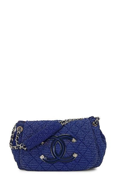 Chanel Quilted Nylon Flap Bag With Chain Strap