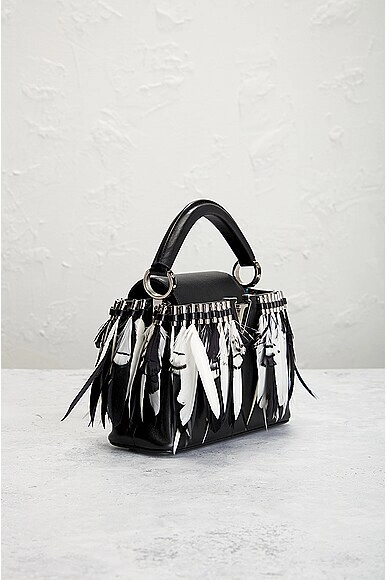 LOUIS VUITTON Feather Embellished Capucines Bb Handbag