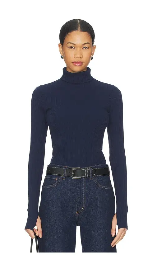 Show Me Your Mumu Ribbed Turtleneck Top