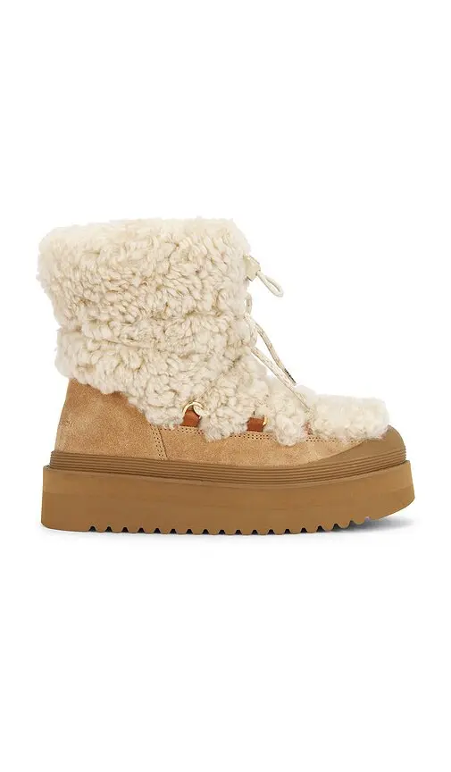 Tory Burch Mellow Shearling Boot - Beige
