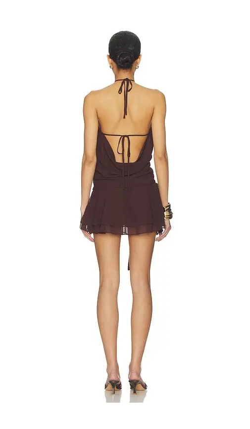 TIGER MIST Indigo Mini Dress In . Also - Brown