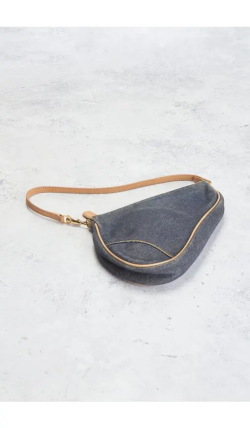 FWRD RENEW Dior Denim Pochette Saddle Bag