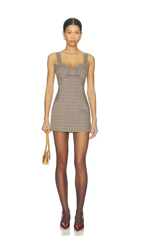 Amanda Uprichard Soho Skort Romper - Brown