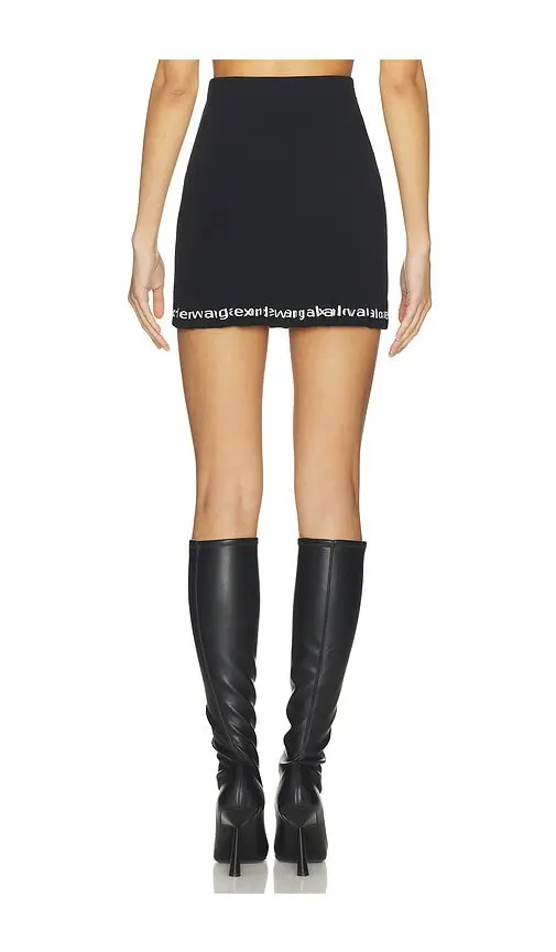 Alexander Wang Logo Ribbed Mini Skirt
