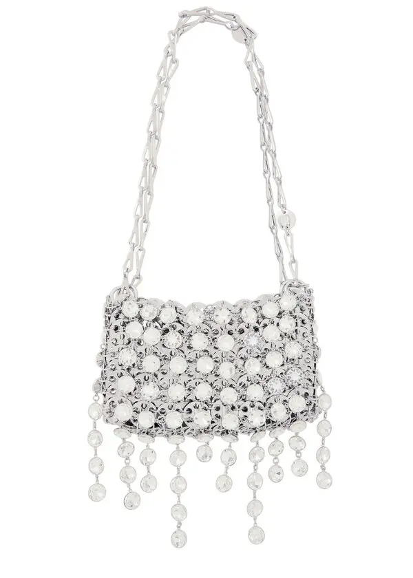 Rabanne 1969 Strass Nano Metal Disc Shoulder Bag - Silver
