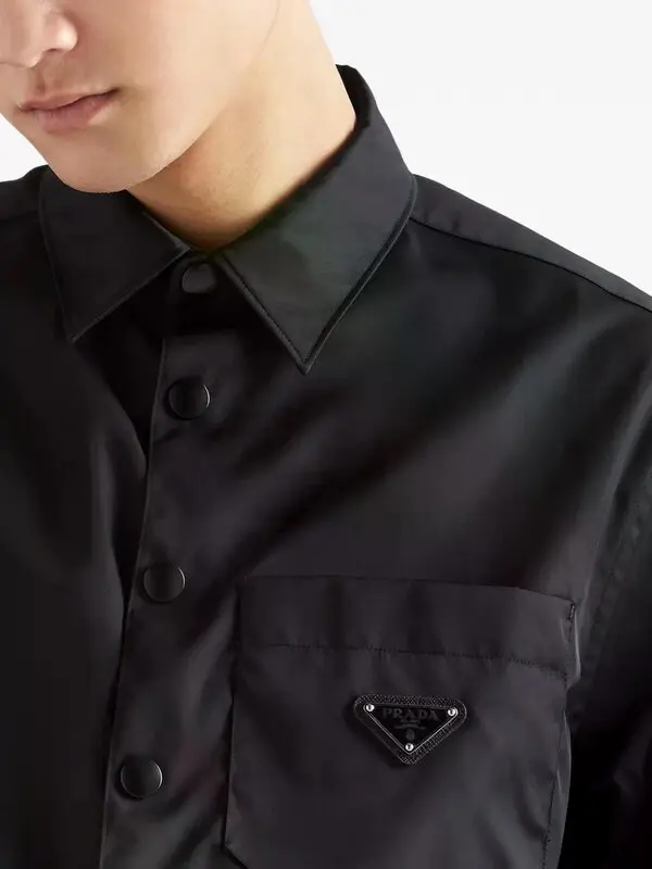 Prada Re-nylon Point-collar Shirt