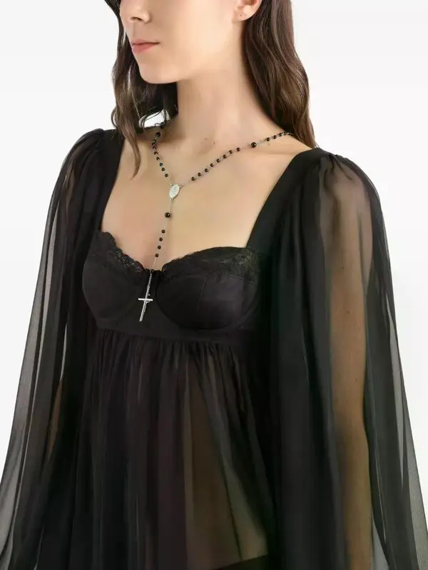 Dolce & Gabbana Lace Balloon-sleeve Mini Dress