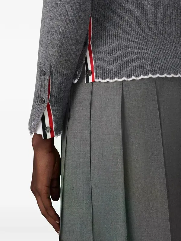 Thom Browne Crew Neck Sweater With Four-stripe Detail