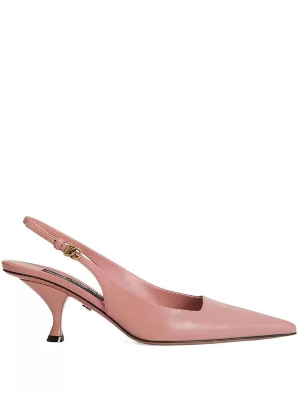 Dolce & Gabbana Pointed Toe Slingback Pumps - Pink