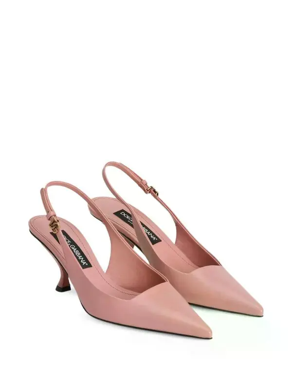 Dolce & Gabbana Pointed Toe Slingback Pumps - Pink