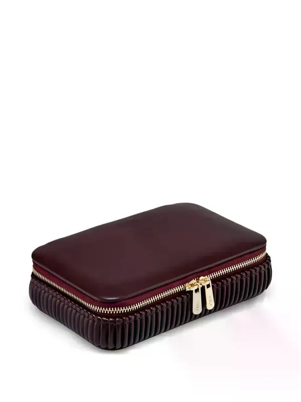 Wolf Bella Zipped Jewellery Box - Red