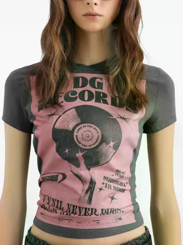 Dolce & Gabbana Graphic Print Cotton T-shirt