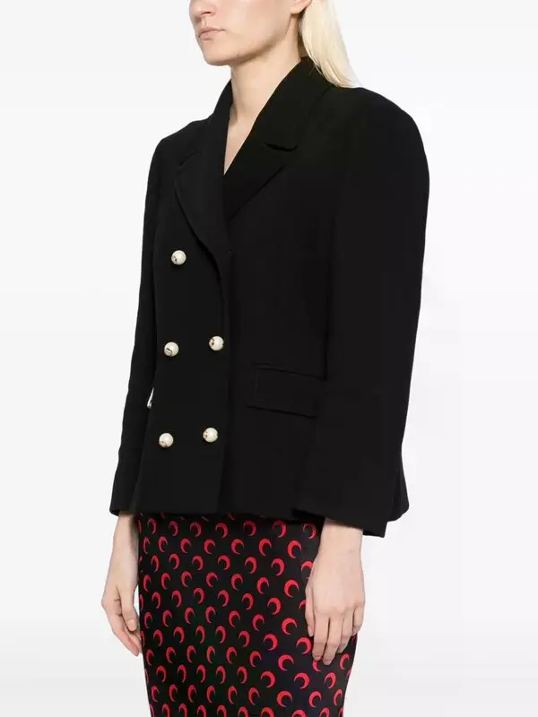 Gucci Wool Blend Double Breasted Blazer With Gg Buttons