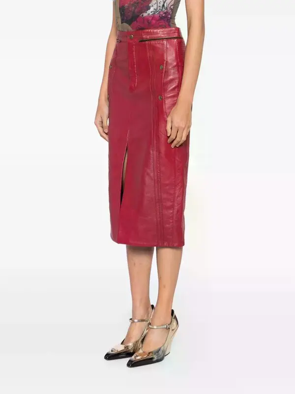 Chloé Leather Pencil Skirt