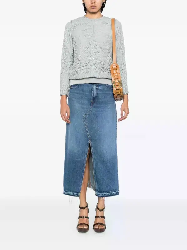 Chloé Lace Panelled Long Sleeve Top
