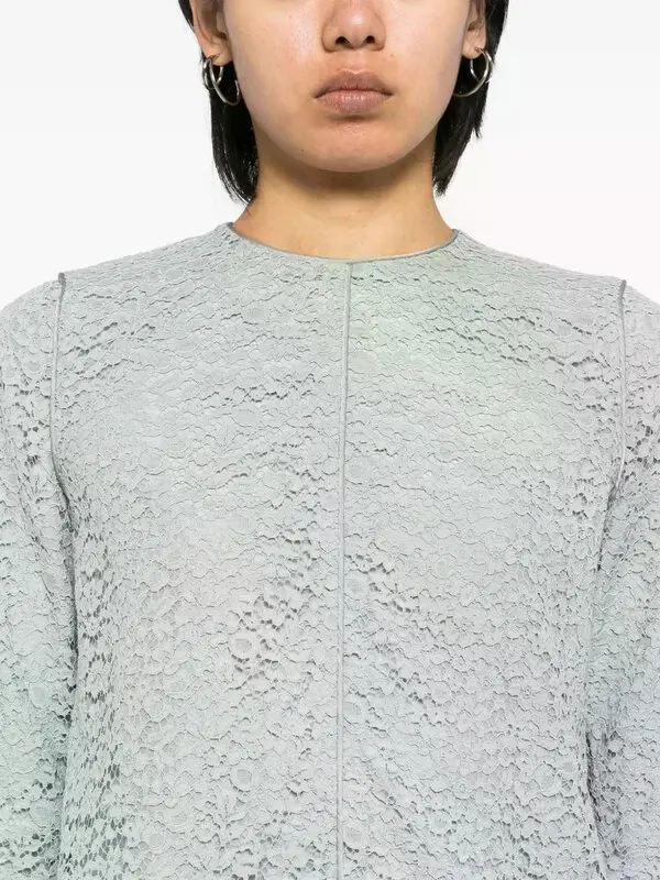 Chloé Lace Panelled Long Sleeve Top