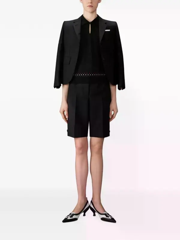 Thom Browne Embroidered Snowflake Polo Top