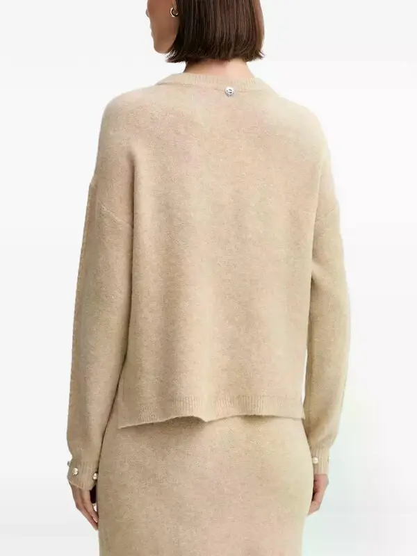 TWINSET Cable-knit Pearl Embellished Sweater