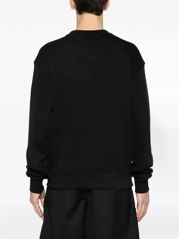 Kenzo Embroidered Graphic Crew Neck Sweatshirt - Black