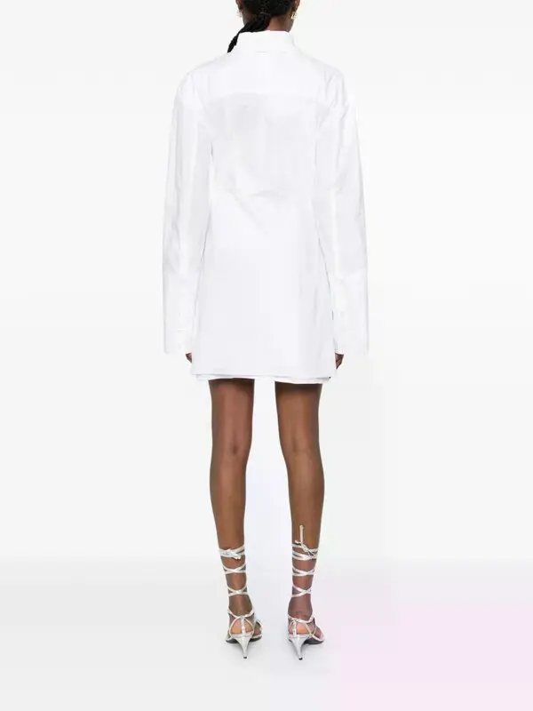 ROTATE BY BIRGER CHRISTENSEN Cotton Knot Shirt Dress