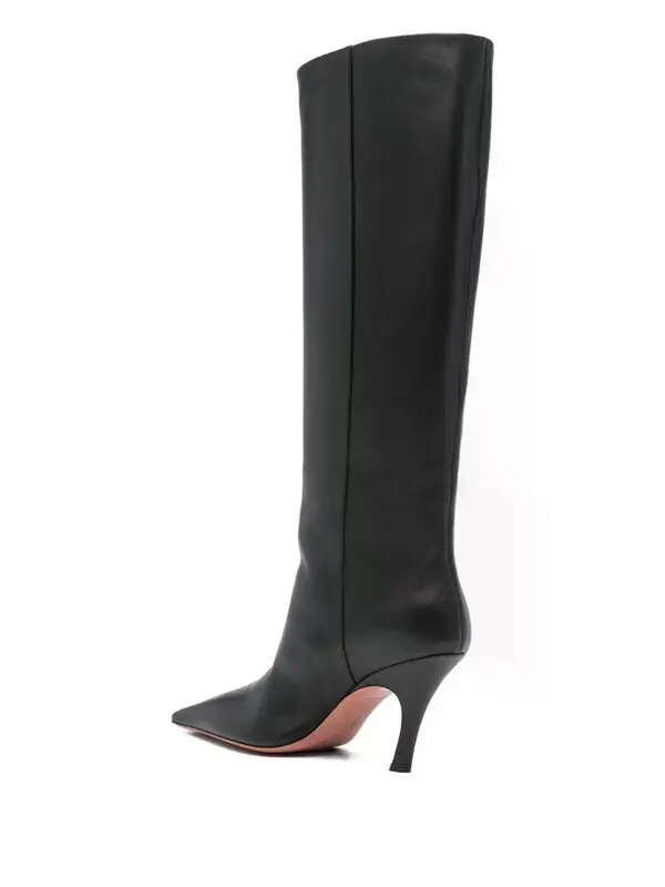 Amina Muaddi Mona Side-zip Square-toe Boots