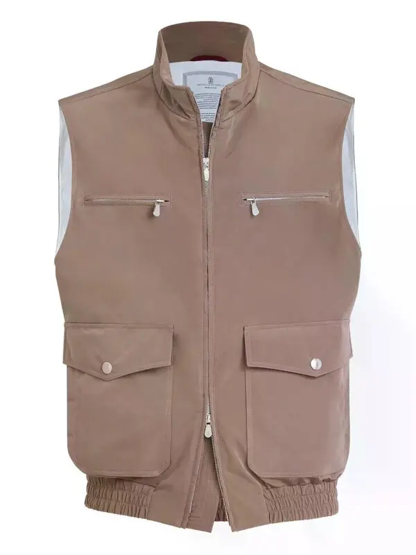 Brunello Cucinelli Padded Zip-up Vest - Brown