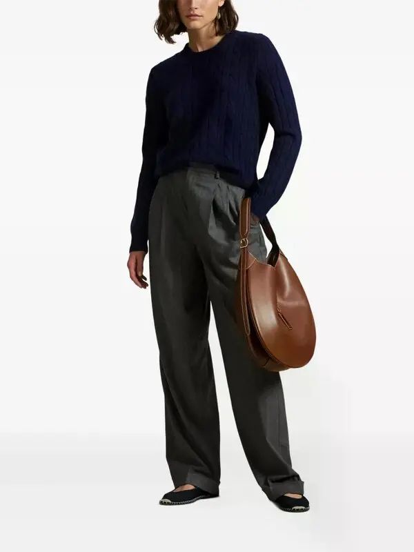 Polo Ralph Lauren Pleated Wide-leg Wool Blend Trousers