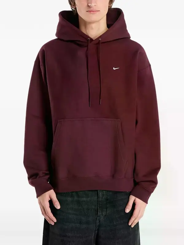 Nike Solo Swoosh Pullover Hoodie - Red
