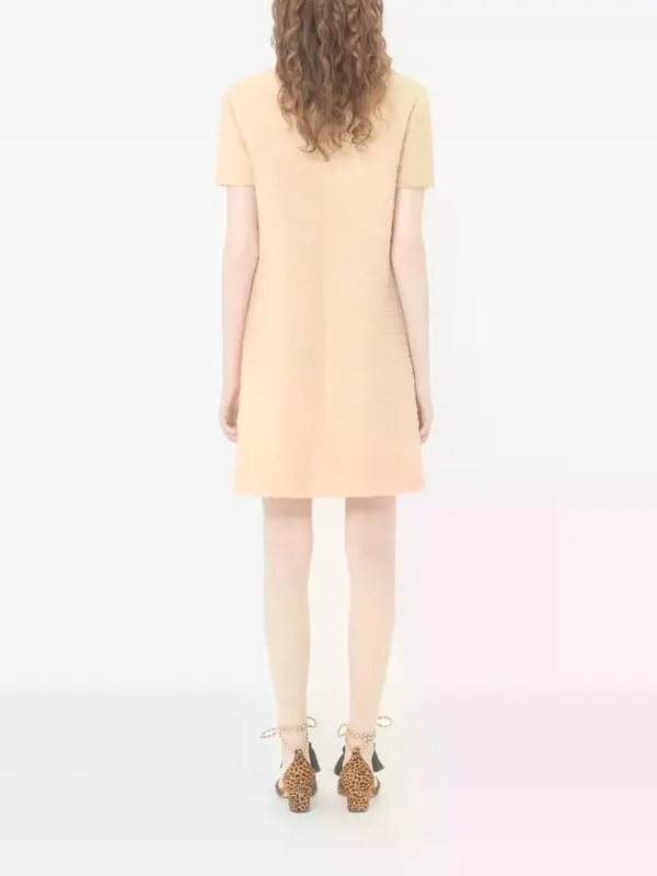 Valentino Garavani Curly Wool Short Dress With Bow Detail