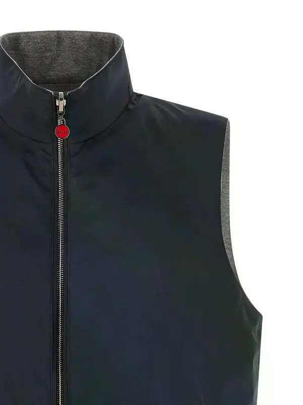 Kiton Reversible High Neck Zip-up Vest