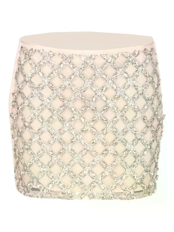 Liu Jo Embellished Mini Skirt - Neutrals