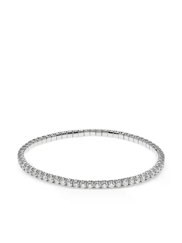 JEWELS AFICIONADO 18k White Gold Diamond Tennis Bracelet - Silver