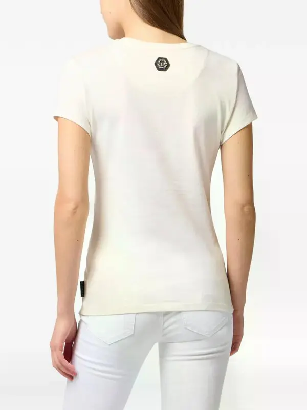Philipp Plein Logo Motif Bejewelled T-shirt
