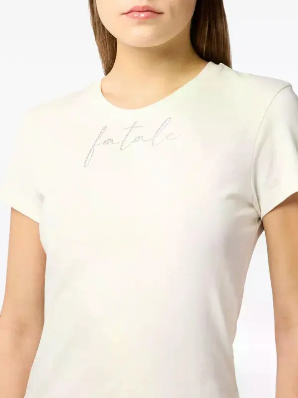 Philipp Plein Logo Motif Bejewelled T-shirt