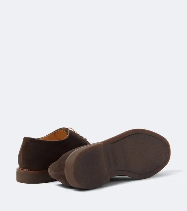 Brunello Cucinelli Suede Derby Shoes - Brown