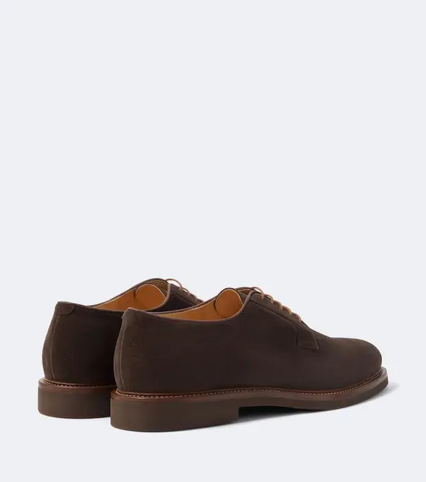 Brunello Cucinelli Suede Derby Shoes - Brown